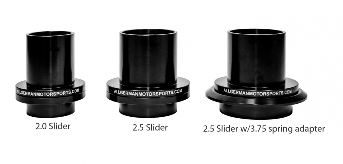 All German Motorsports: CNC Aluminum Suspension Sliders - Mike's Shock Shop