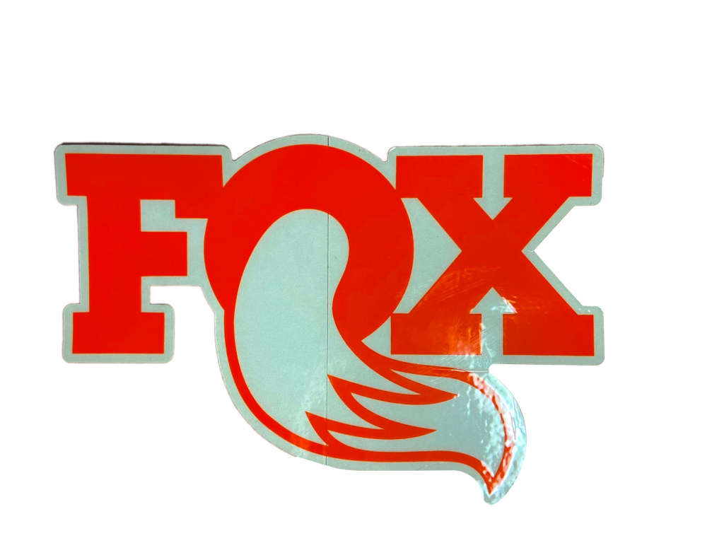 6" Orange FOX Sticker Decal - FOX SHOX - Mike's Shock Shop